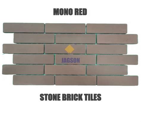 Matte Mono Red Stone Brick Tiles Size 1x2 Feet At Rs 130sq Ft In