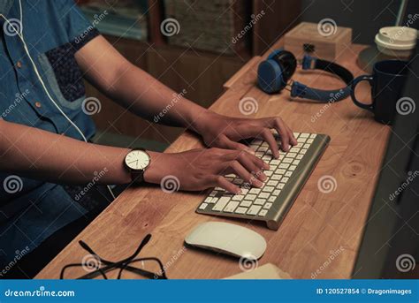 Hands Of Coding Man Stock Photo Image Of Programming