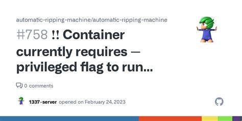 Bangbang Container Currently Requires Privileged Flag To Run