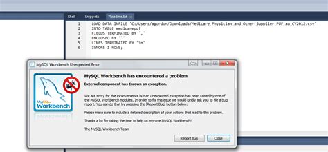 Sql Loading Data Into Mysql Hosted On Linux Through Windows Client