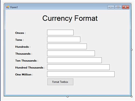 How To Format A Maskedtextbox In Currency Using Vbnet Sourcecodester