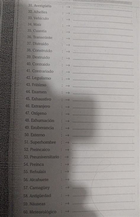 Separa En Sílabas La Siguientes Palabras Porfa Ayuda