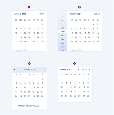 Overview Of The Calendar Component Design System Kit