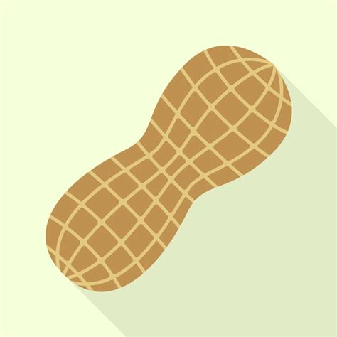 Premium Vector Peanut Shell Icon Flat Illustration Of Peanut Shell