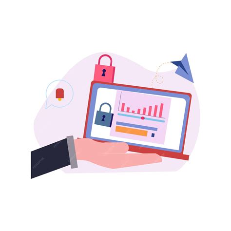 Premium Vector Laptop Data Is Locked
