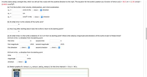 Solved A Turtle Crawls Along A Straight Line Which We Will Chegg