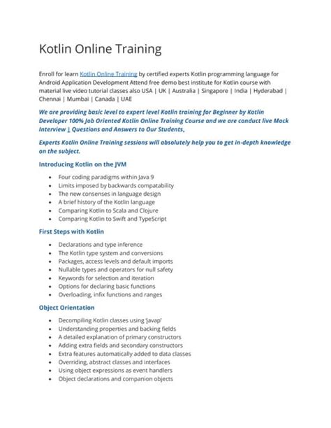 Kotlin Online Trainingpdf