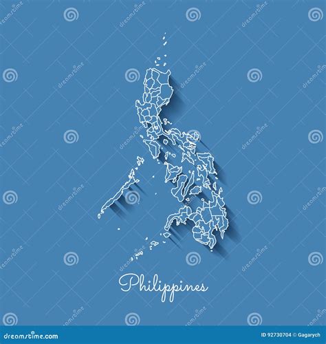 Philippines Region Map Golden Gradient Outline Vector Illustration