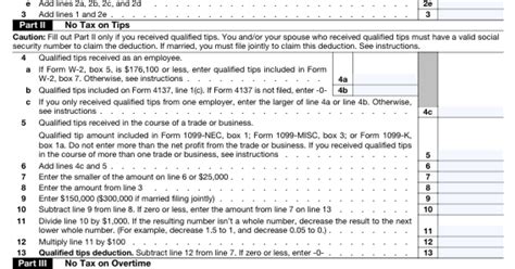Irs Releases Draft Schedule 1 A For Tax Breaks On Tips Overtime Car
