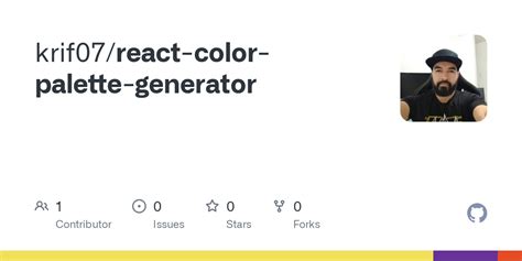 Github Krif07 React Color Palette Generator