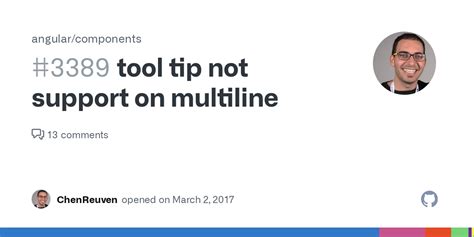 Tool Tip Not Support On Multiline · Issue 3389 · Angularcomponents