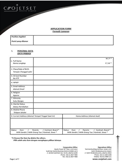 Application Form Ceojetset[1] Pdf