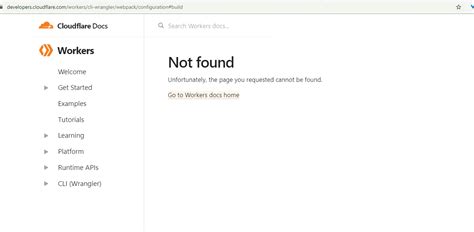 custom webpack build docs 404s · issue 1396 · cloudflare cloudflare