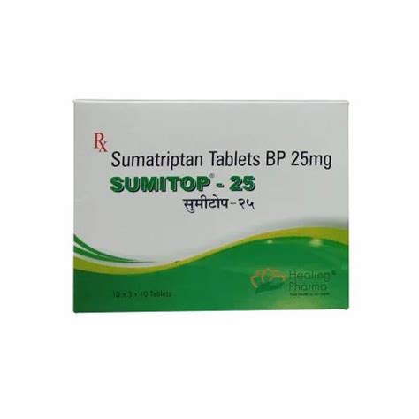 Sumitop Sumatriptan Tablets Bp Strength 25 Mg At ₹ 33000stripe In