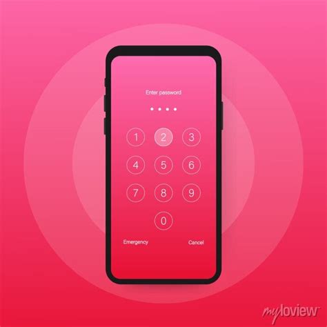 Screen Lock Authentication Password Smartphone Background Template • Wall Stickers User Unlock
