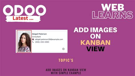 how to add images in kanban view odoo development tutorial youtube