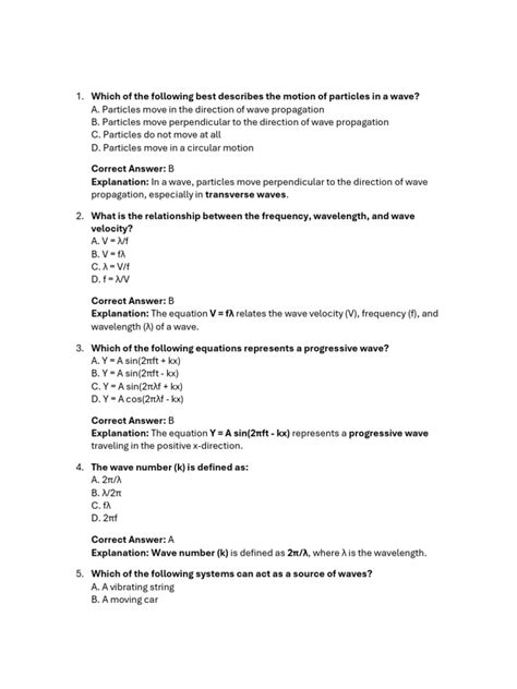 Waves Pdf Waves Wavelength