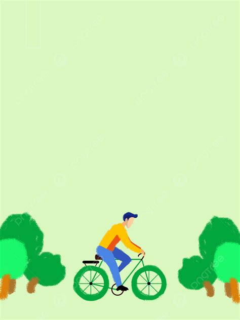 산뜻 한 녹색 이동 배경 디자인 자전거 환경 보호 저탄소 행진 배경 일러스트 및 사진 무료 다운로드 Pngtree