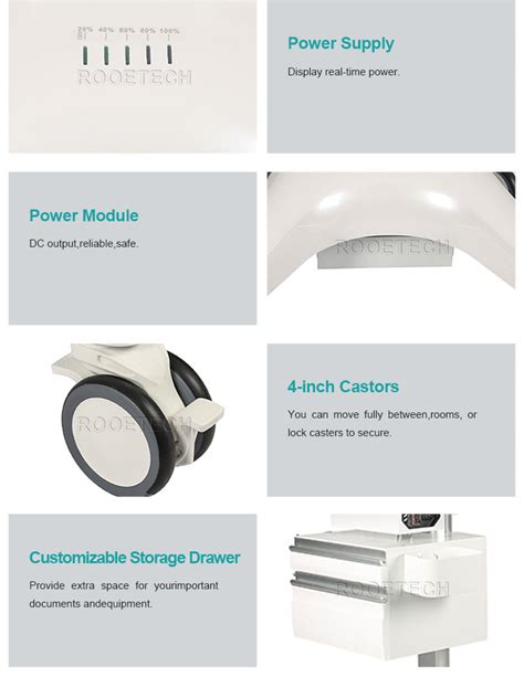 Electric Lifting Mobile Computer Workstation Ergonomics Laptop Cart