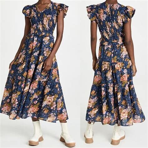 Sea New York Dresses Nwt Sea New York Floral Ines Flutter Sleeve