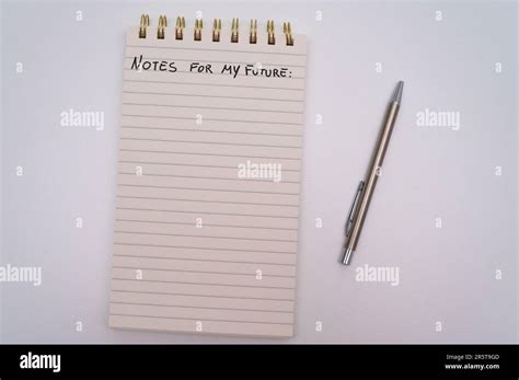Lined Notepad Blank Page Text Notes For My Future On Wooden