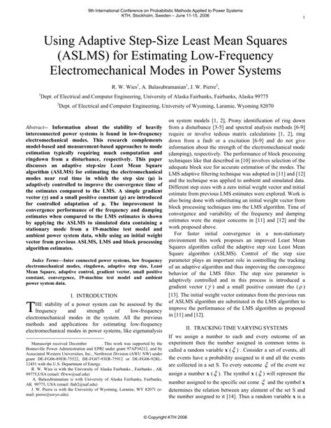 pdf using adaptive step size least mean squares aslms for