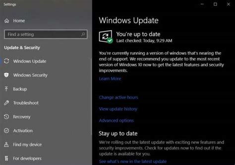 Windows 10 Begins Warning Users When End Of Support Nears