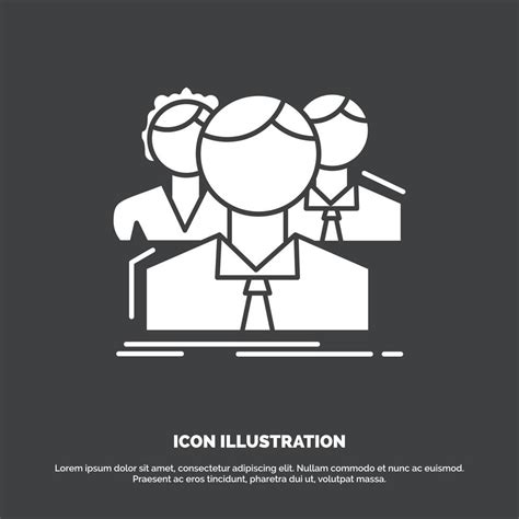 Group Multiplayer People Team Online Icon Glyph Vector Symbol For