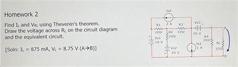 Solved Homework 2find Il ﻿and Vrl ﻿using Thevenins Theorem