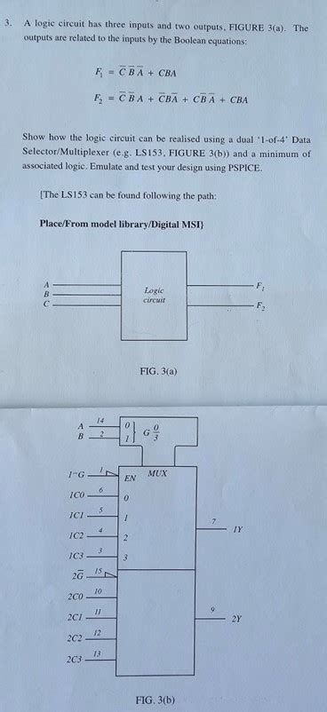 Solved 3 A Logic Circuit Has Three Inputs And Two Outputs