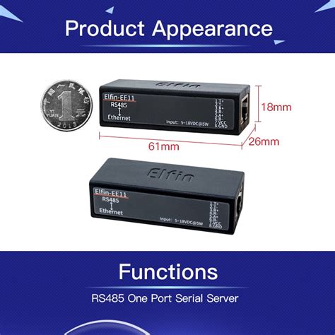 Serial Port RS To Ethernet Device Server Module Support Elfin EE A TCP IP Telnet Modbus TCP