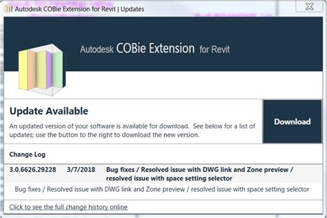 cobie extension always asks to update autodesk community