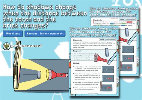 Year 4 Model Text Science Experiment How Do Shadows Change When The Distance Between The