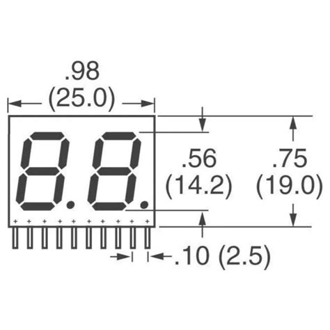 Display 7 Segmentos Doble Digito Anodo Comun Led Rojo
