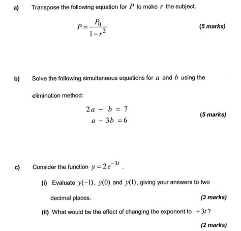 SOLVED Transpose The Following Equation For P To Make R The Subject A Po P R Marks