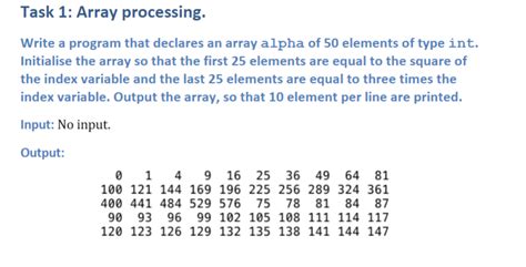 Solved Task Array Processing Write A Program That Chegg