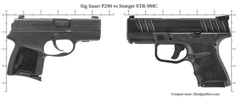 Sig Sauer P290 Vs Stoeger Str 9mc Size Comparison Handgun Hero