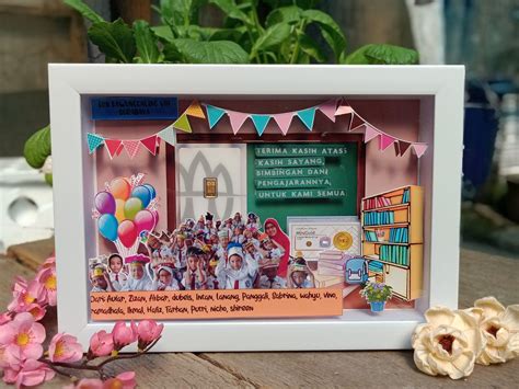 Pop Up Frame Kenang Kenangan Hadiah Guru Kreatif Ide Hadiah