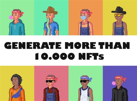 Generate 10k To 20k Nfts Art Collection With Metadata By Galuhprasetya