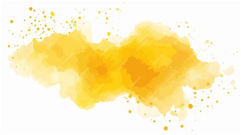 화려한 노란색 수채화 스플래시 터 디자인 백색 배경에 고립 프리미엄 Ai 생성 벡터