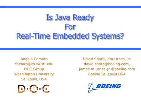 ppt is java ready for real time embedded systems powerpoint