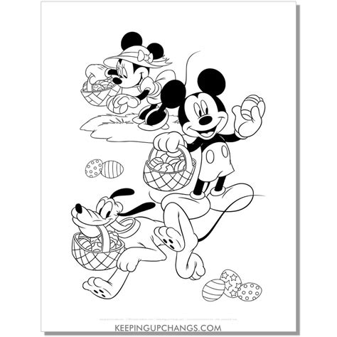 Mickey Mouse Easter Coloring Pages