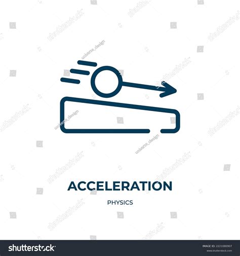 Acceleration Icon Linear Vector Illustration Physics Stock Vector Royalty Free 2221080907