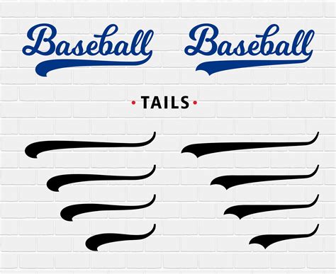 Baseball Font With Tail Baseball Font Ttf Svg Png And Text Tails