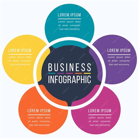 Premium Vector Circle Infographic Design 5 Steps Objects Options Or Elements Business