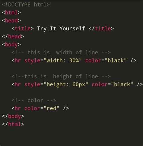 Breakline And Horizontal Rule In Html