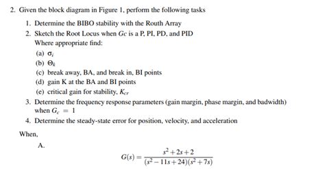 Solved Given The Block Diagram In Figure Perform The Chegg Com