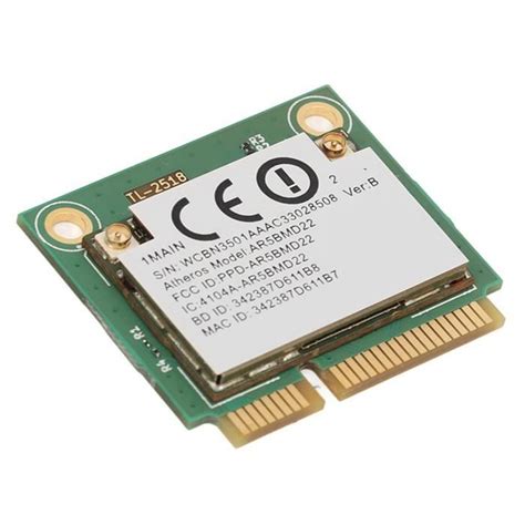 Qqmora Carte Wifi 5g Carte Réseau 5g Mini Pcie 24ghz 5ghz 300mbps Bt 4