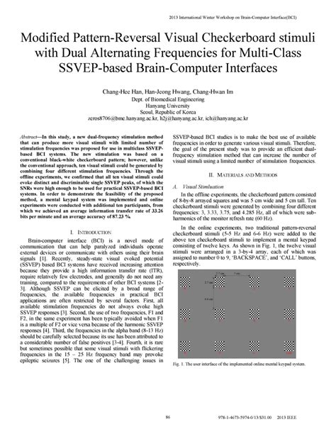 Pdf Modified Pattern Reversal Visual Checkerboard Stimuli With Dual