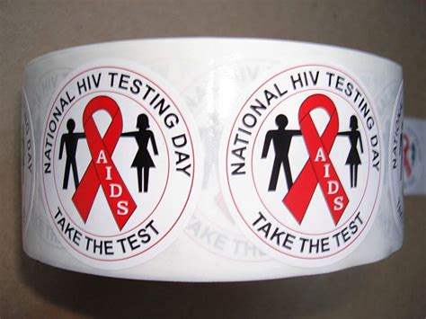 National Hiv Testing Day Roll Of 1000 Stickers Lifejackets Productions